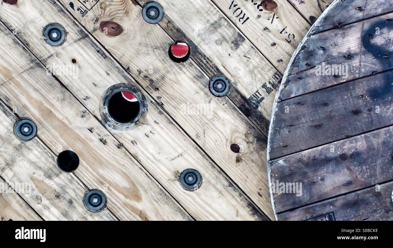 Wooden Cable Spool Stock Photo - Alamy