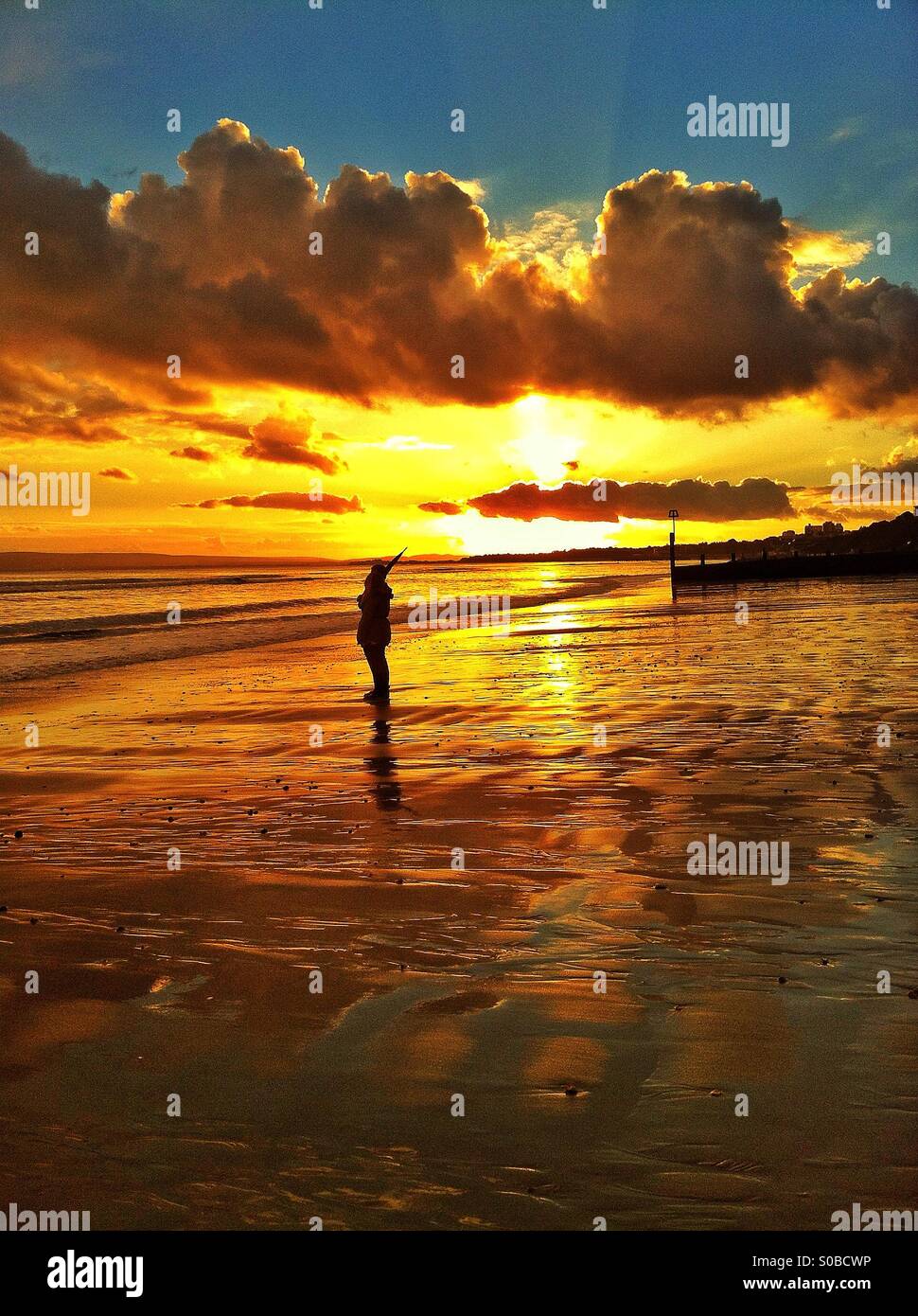 Wow golden sunset Stock Photo - Alamy