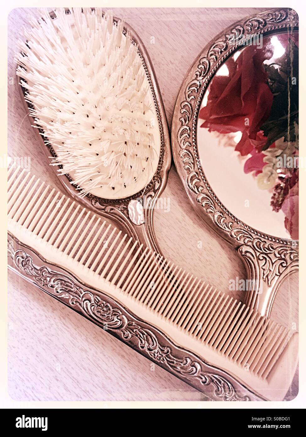 Vintage vanity set Stock Photo - Alamy