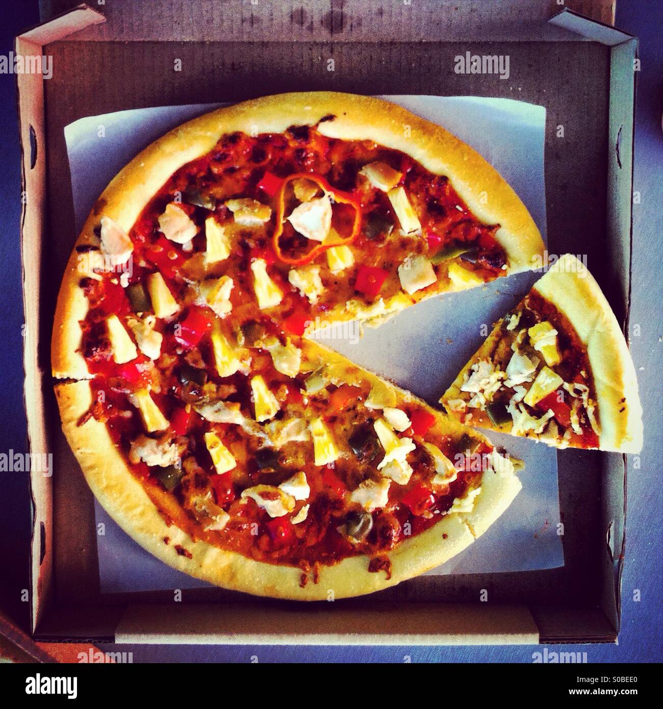 Pizza box top view hi-res stock photography and images - Alamy