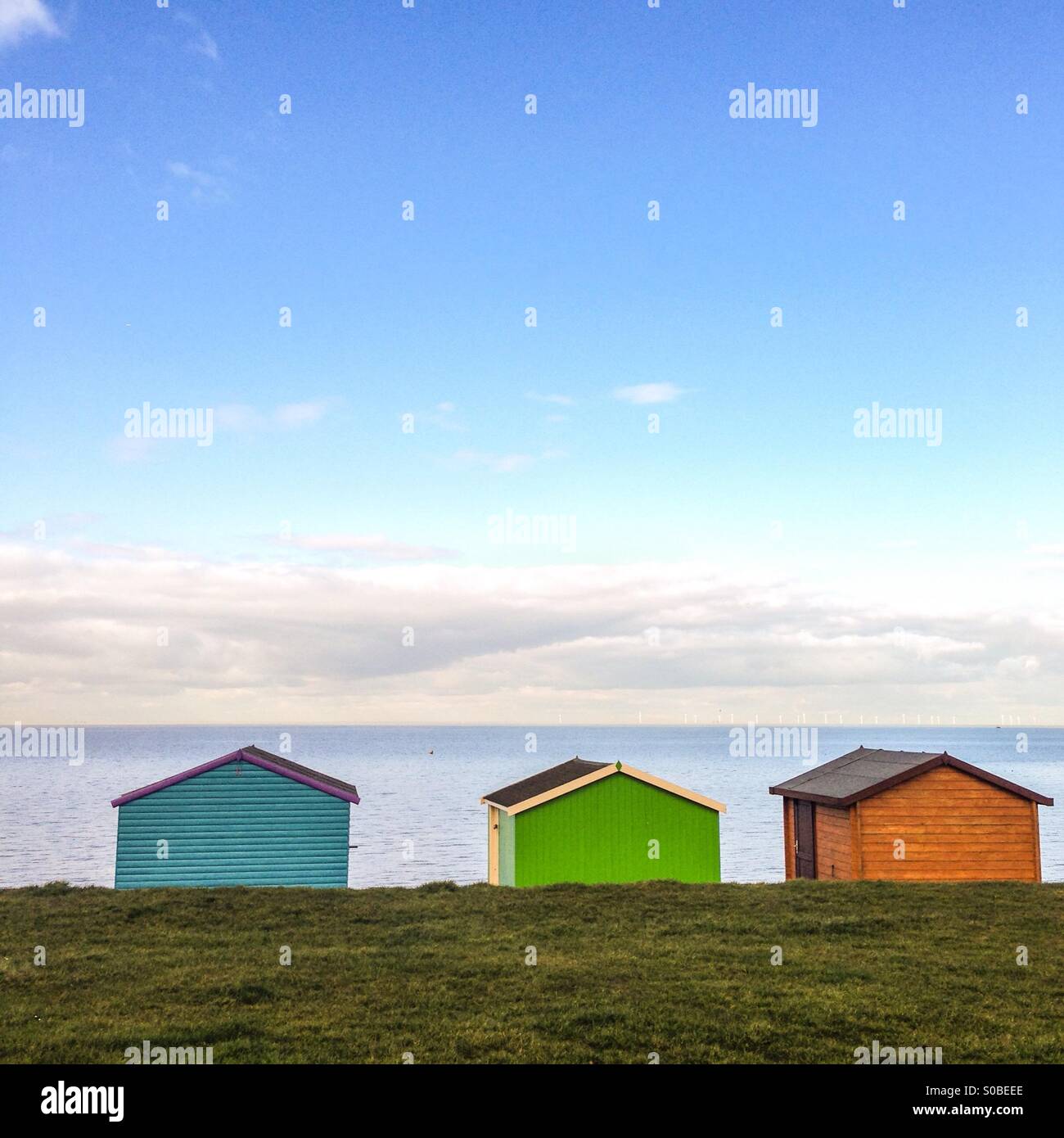 Beach Huts - Whitstable Stock Photo - Alamy