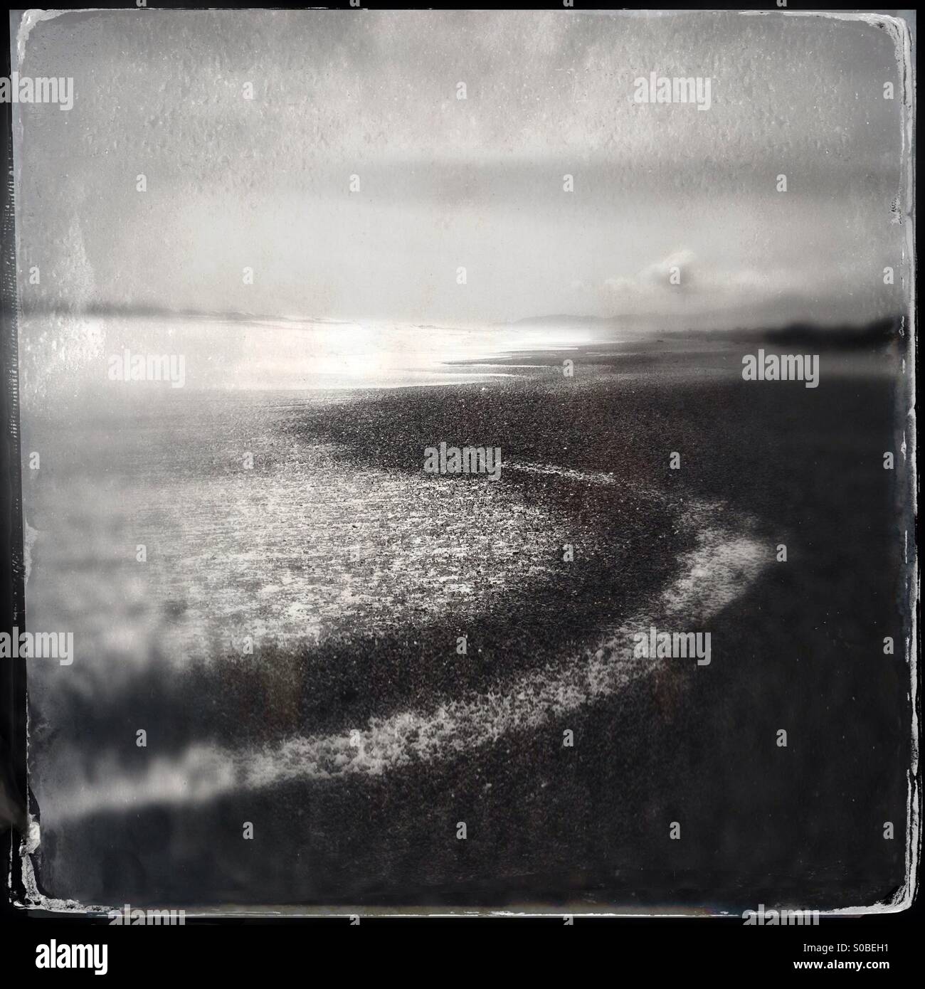 The surf, beach and foreshore of Haast Beach,Westland District, New ...