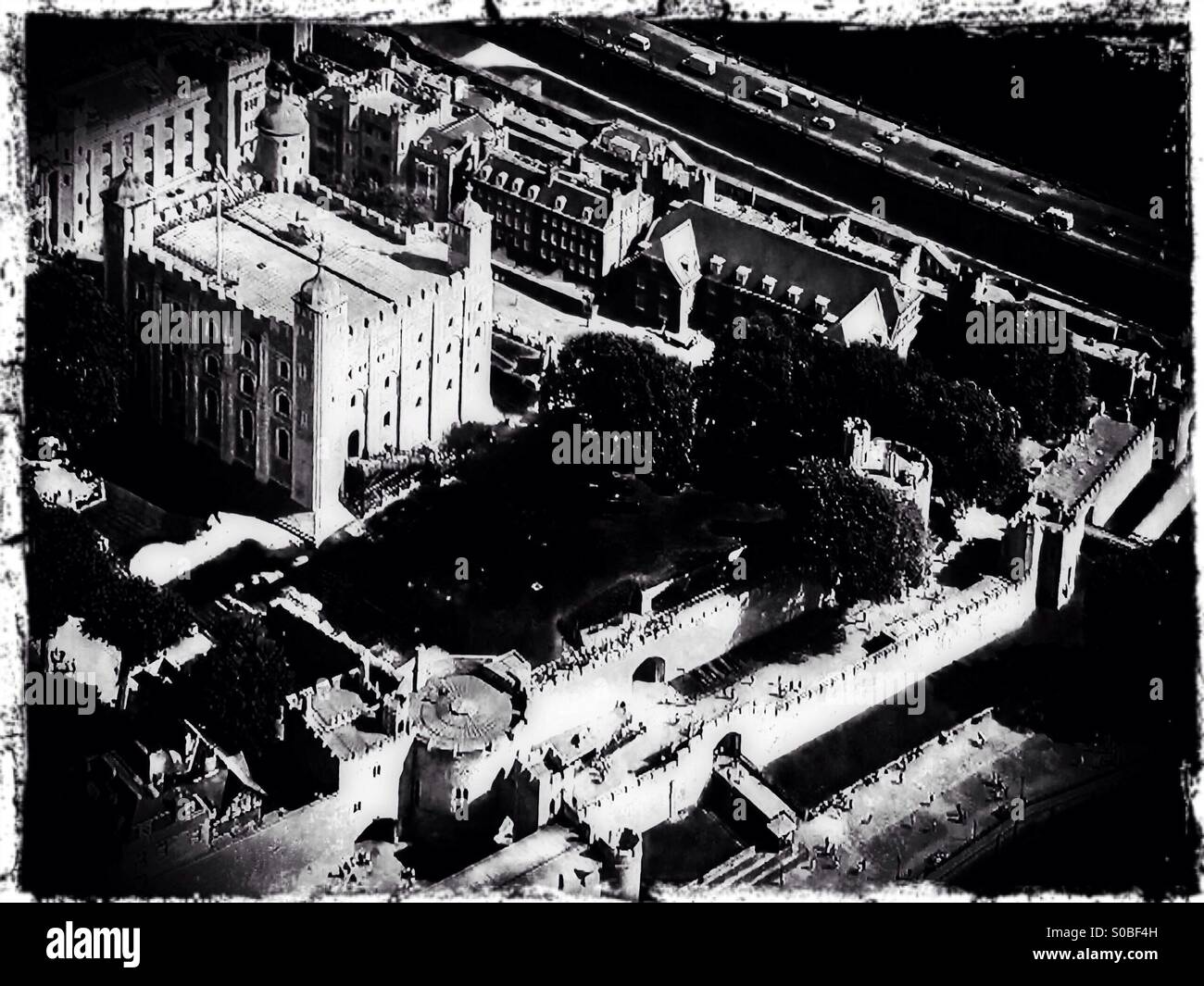 Bird's eye view of the Tower of London (Her Majesty's Royal Palace and ...