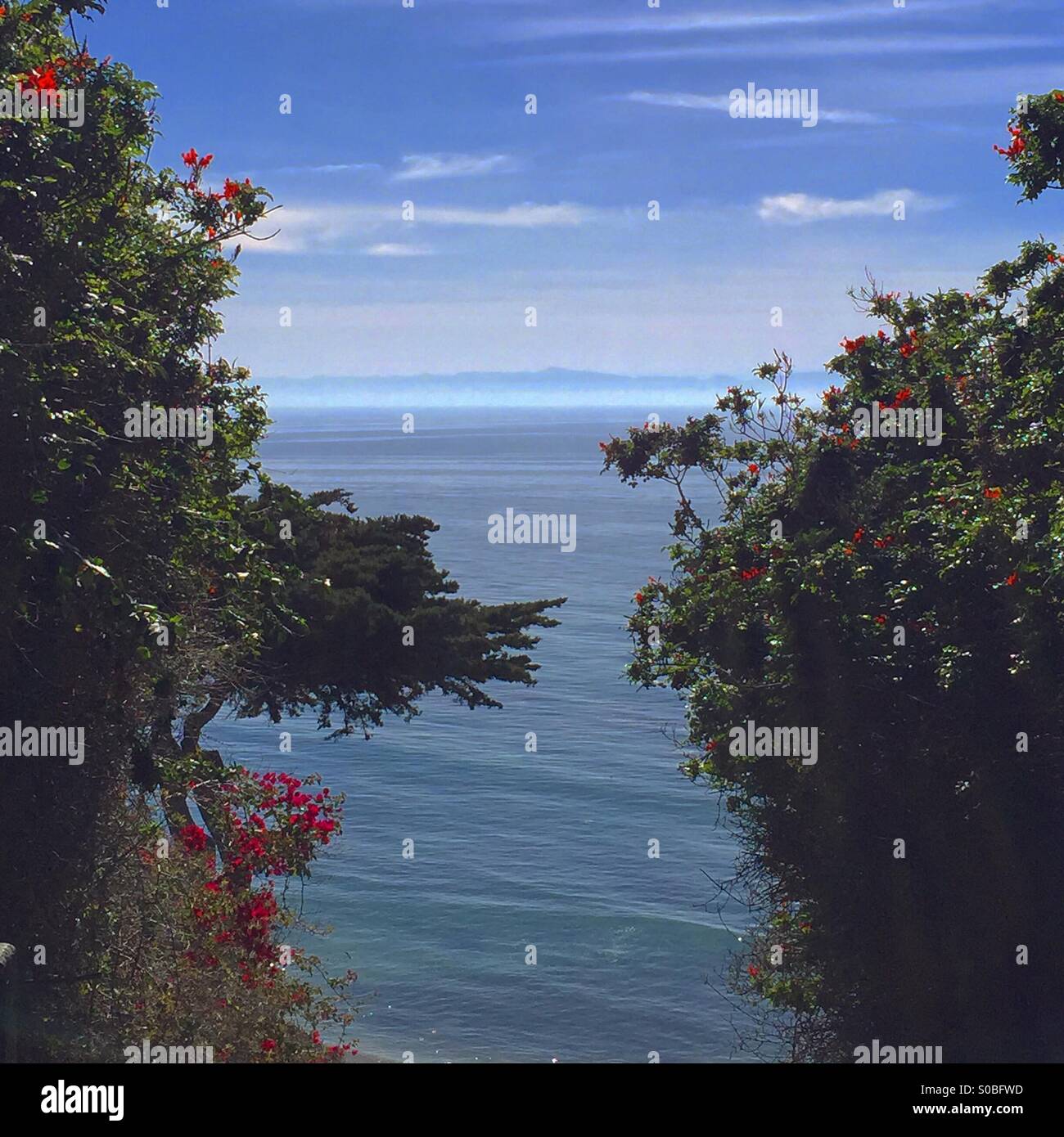 Santa Barbara beach view Stock Photo - Alamy