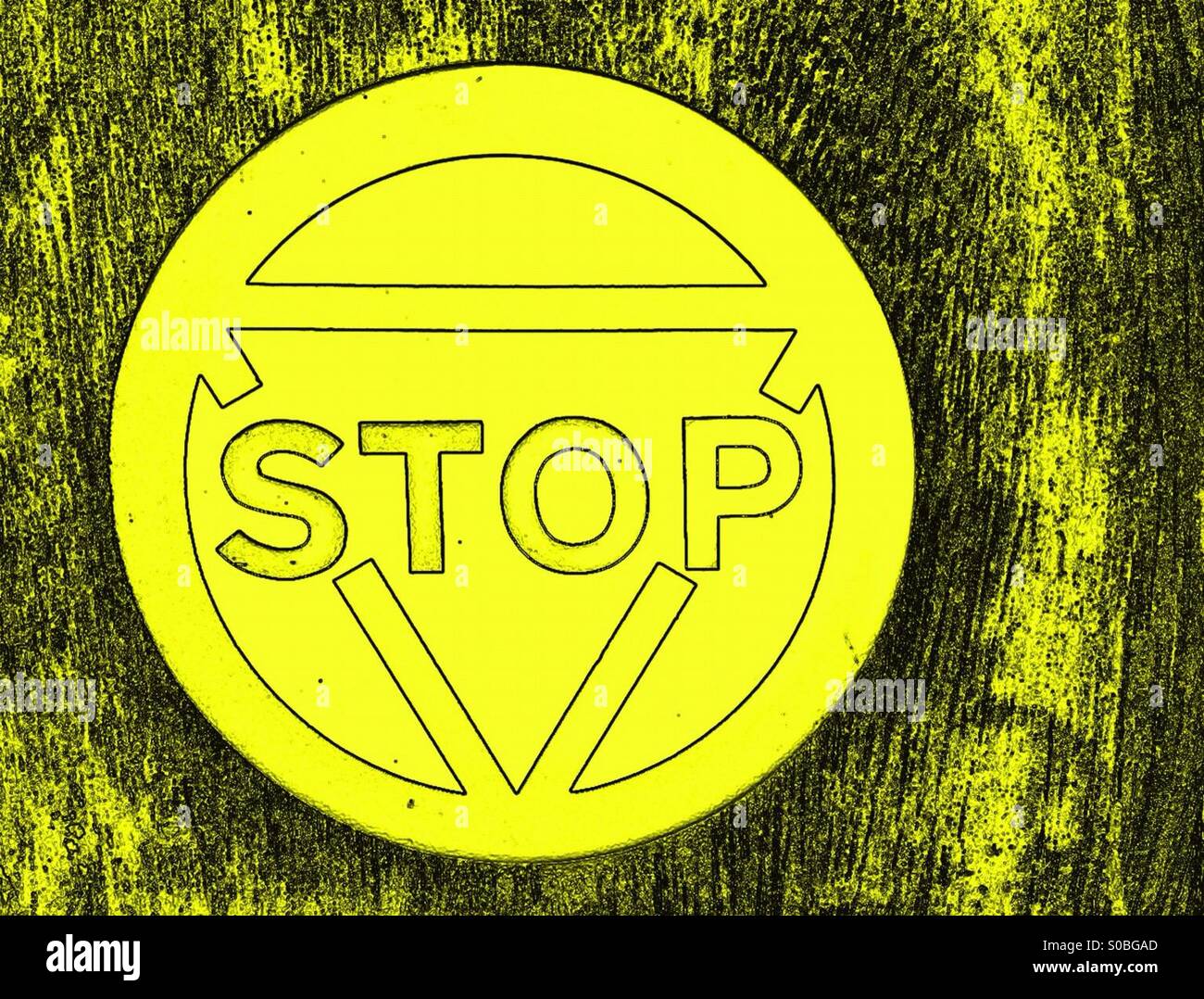 Sign that says stop Stock Photo - Alamy