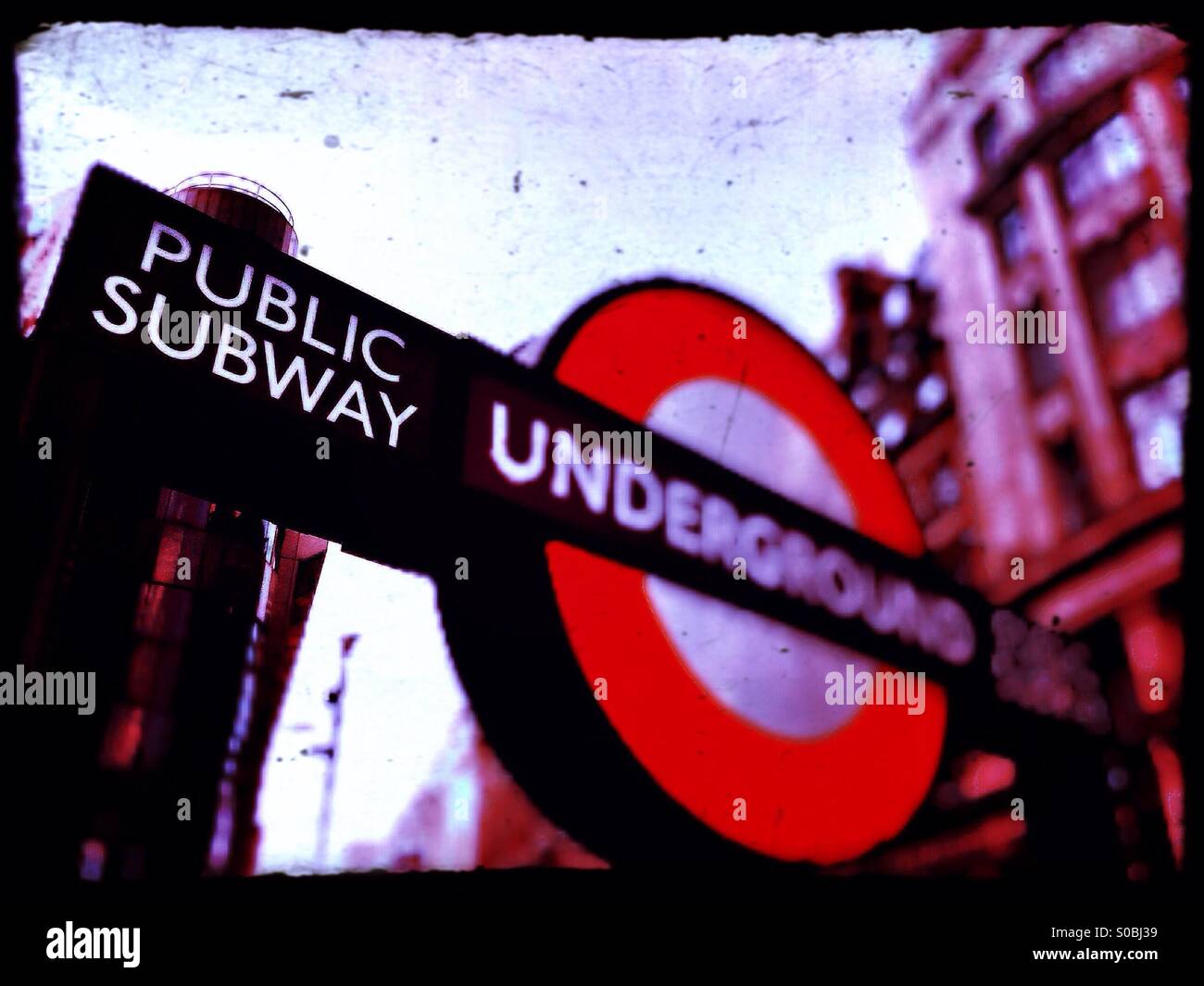 Tube sign at Monument underground station, City of London, England ...