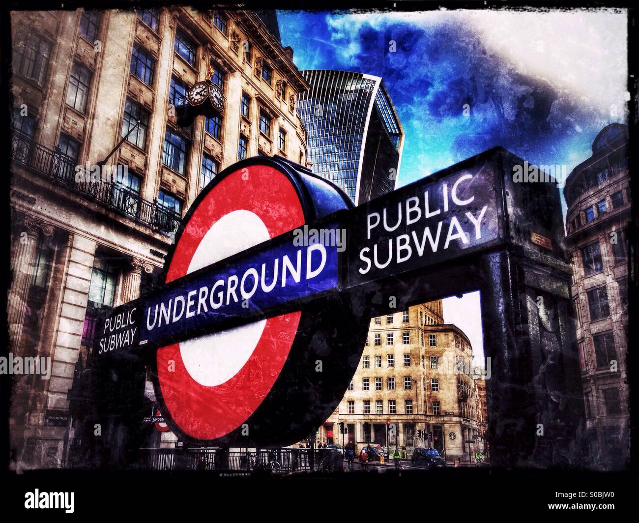 Monument Underground station sign, City of London, England, United ...