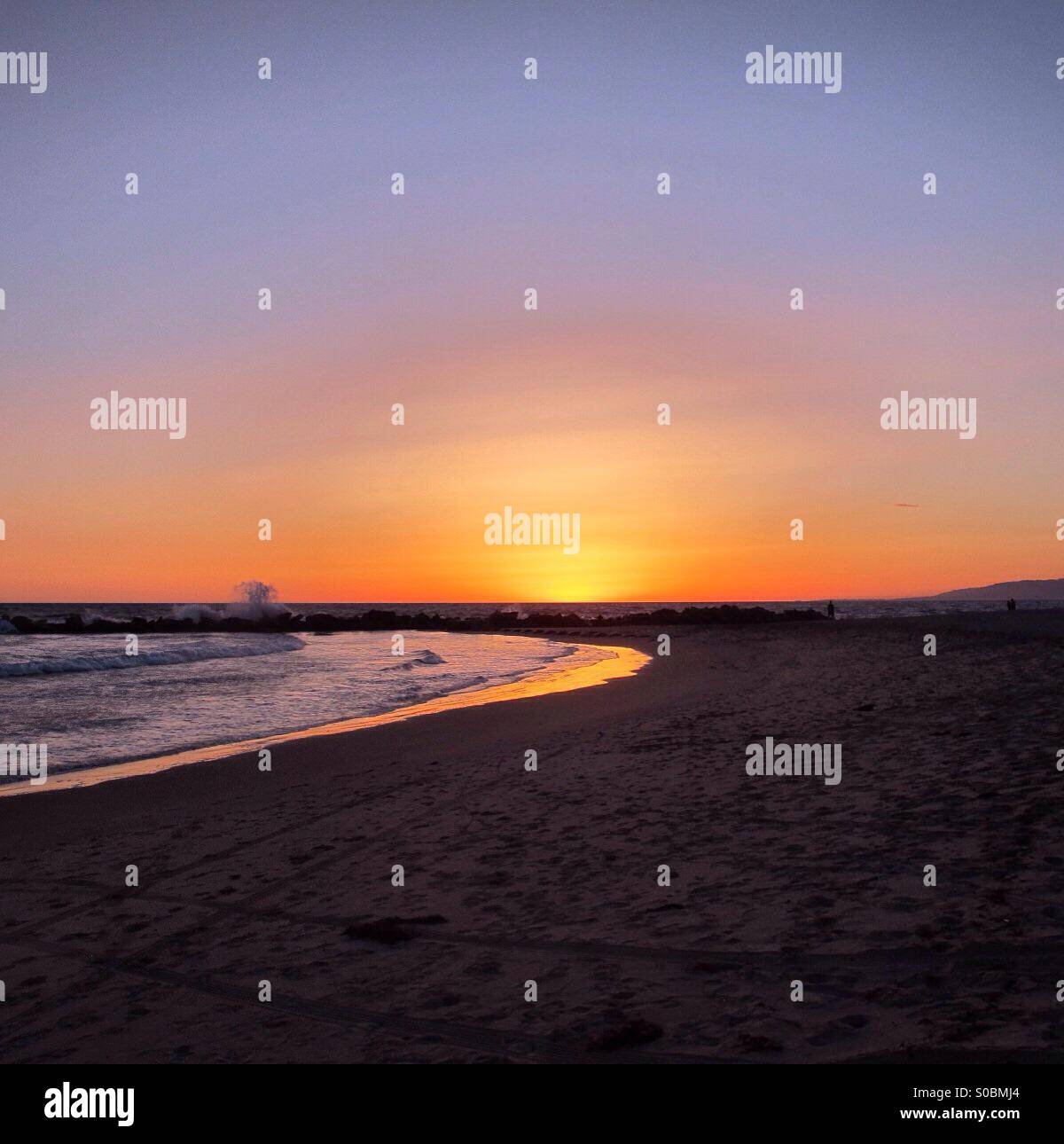 Venice Beach Sunset Stock Photo - Alamy