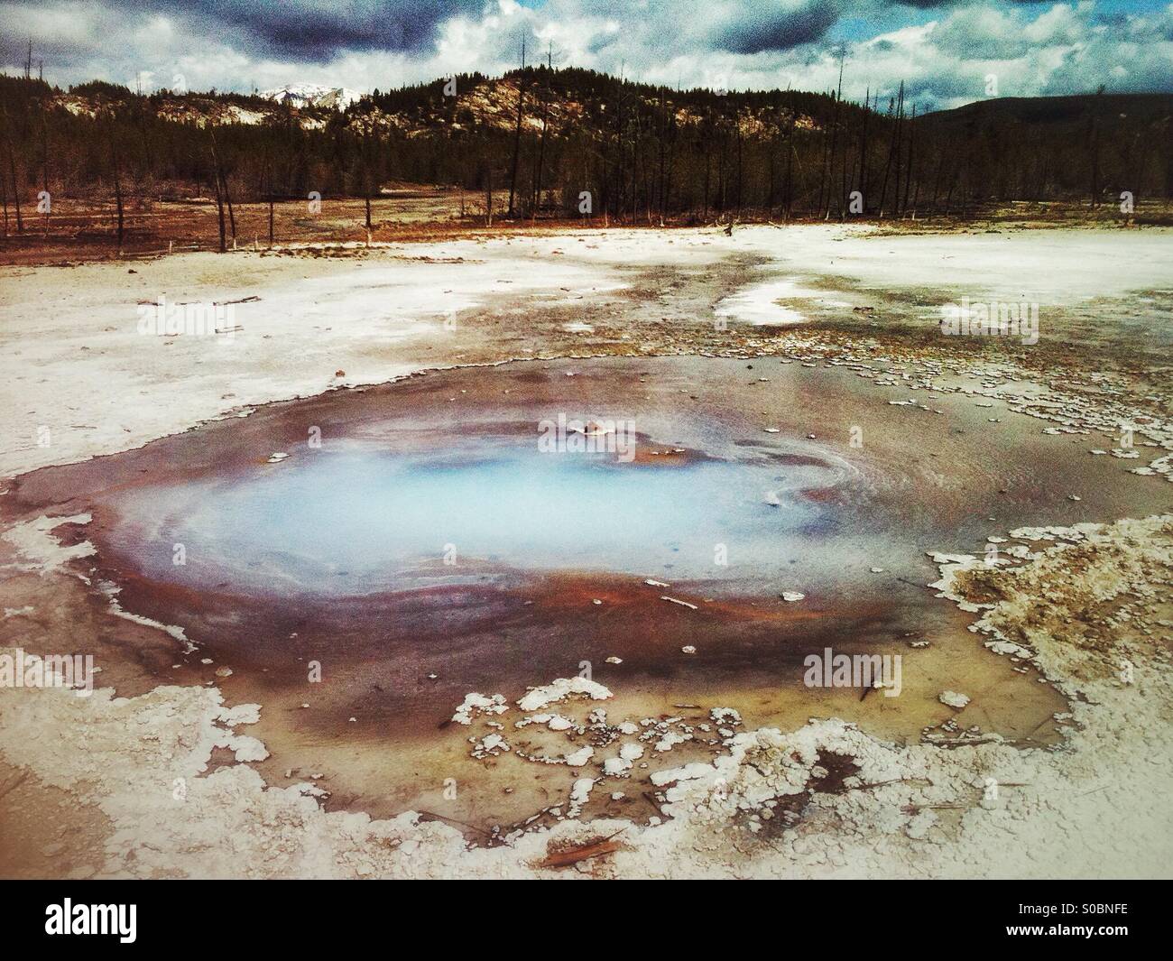 Valley of Geysers in Yellowstone national park Stock Photo - Alamy
