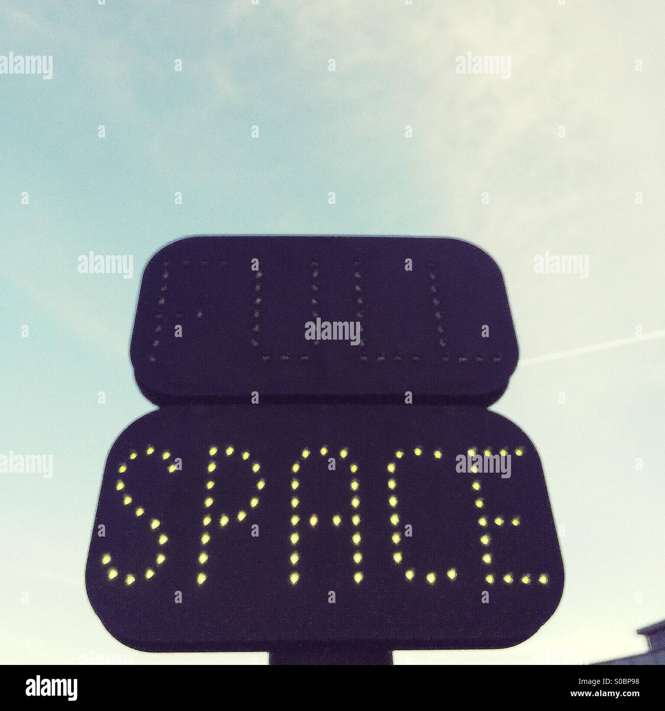Space sign in lights Stock Photo - Alamy