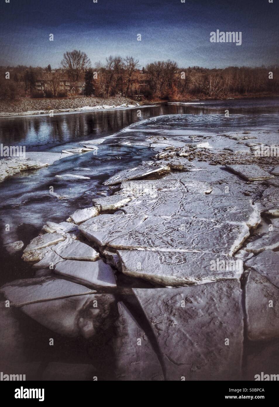 Calgary river ice hi-res stock photography and images - Alamy
