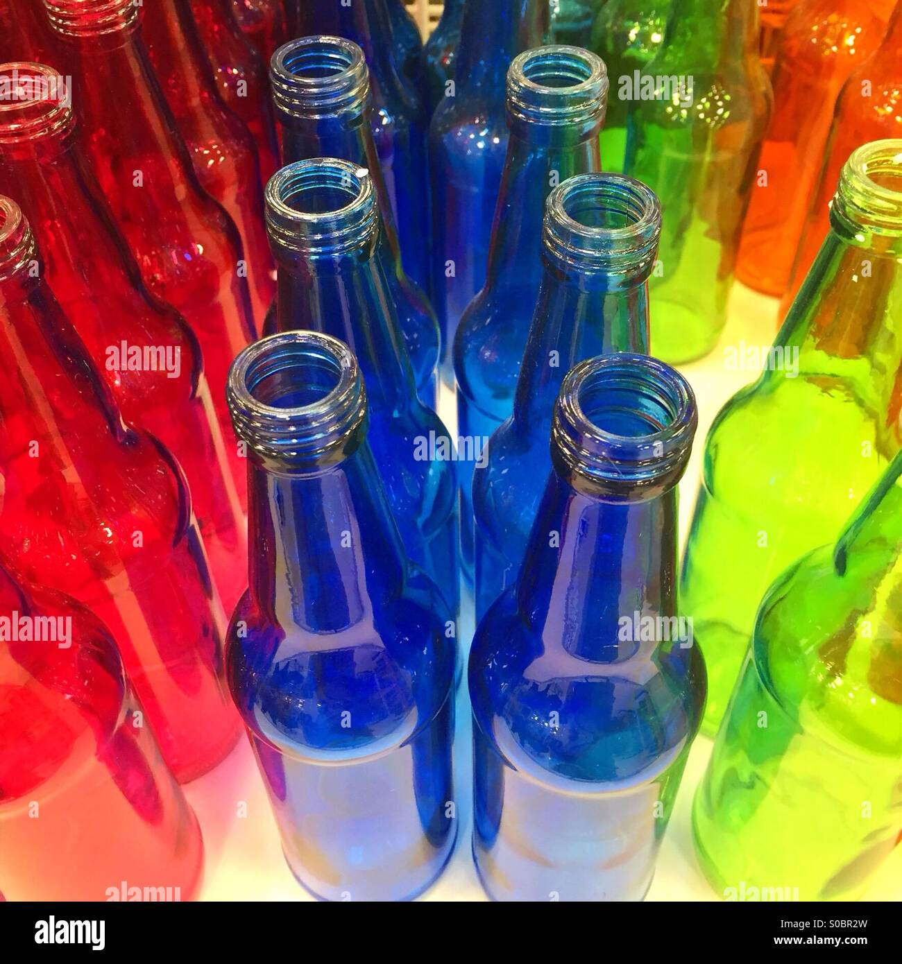 Coloured glass bottles hi-res stock photography and images - Alamy