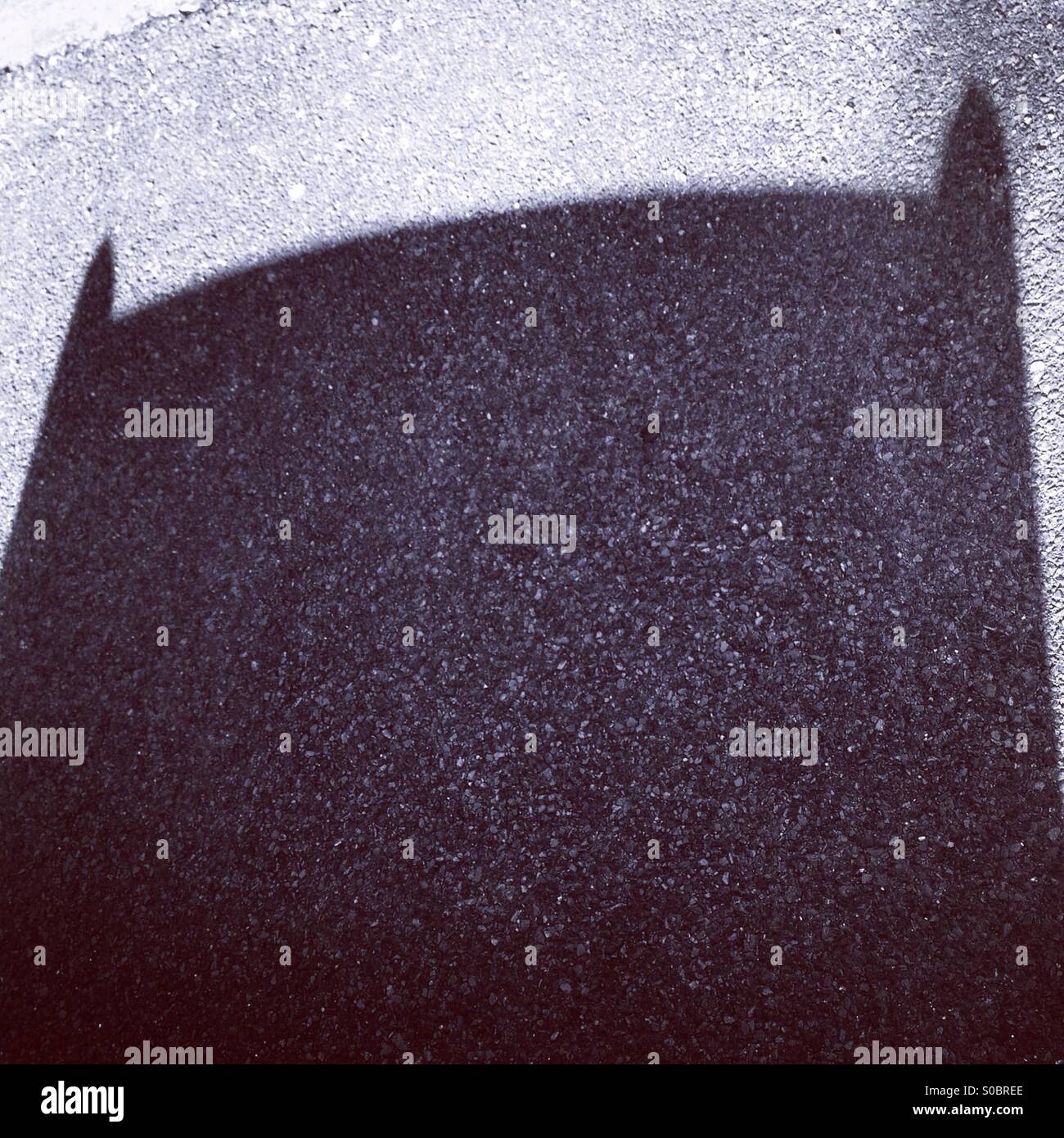 My car is Batman. Holy bat shadow from a classic car with tail fins ...