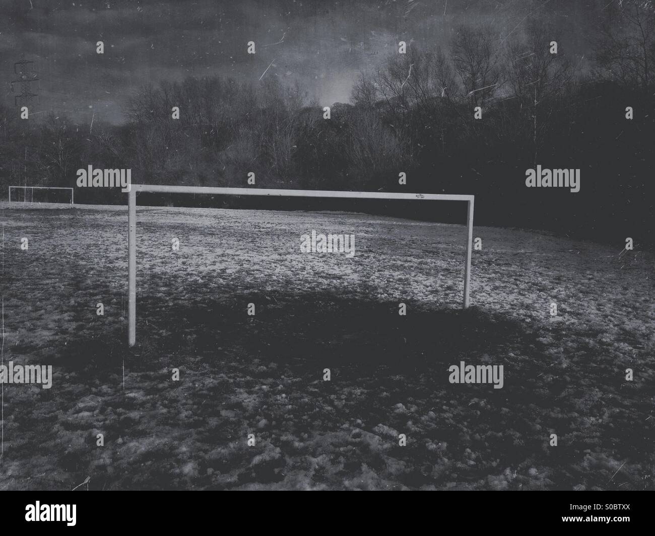 Football goal posts Stock Photo - Alamy