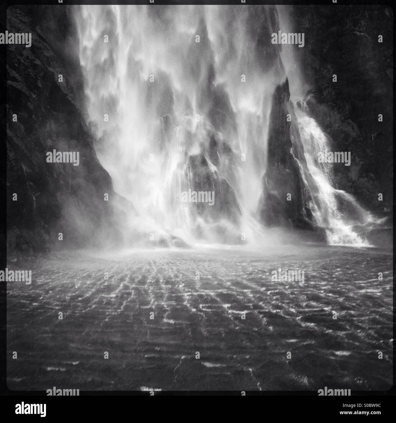 Stirling Falls waterfall in Milford Sound, New Zealand Stock Photo - Alamy