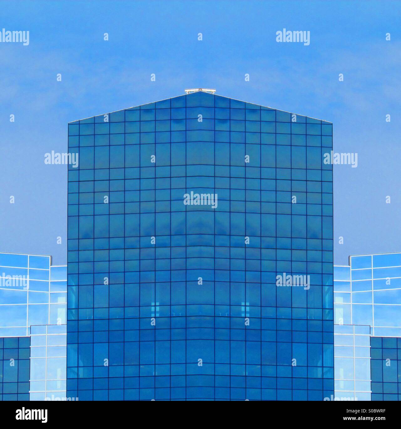 Office building in downtown Raleigh North Carolina, with blue sky ...