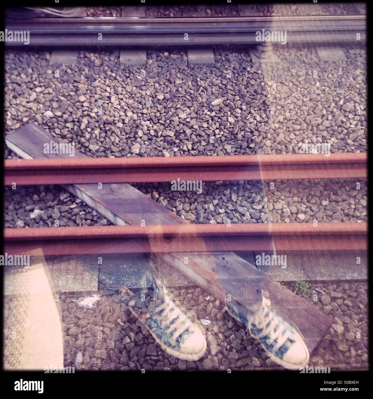 Feet on train hi-res stock photography and images - Alamy