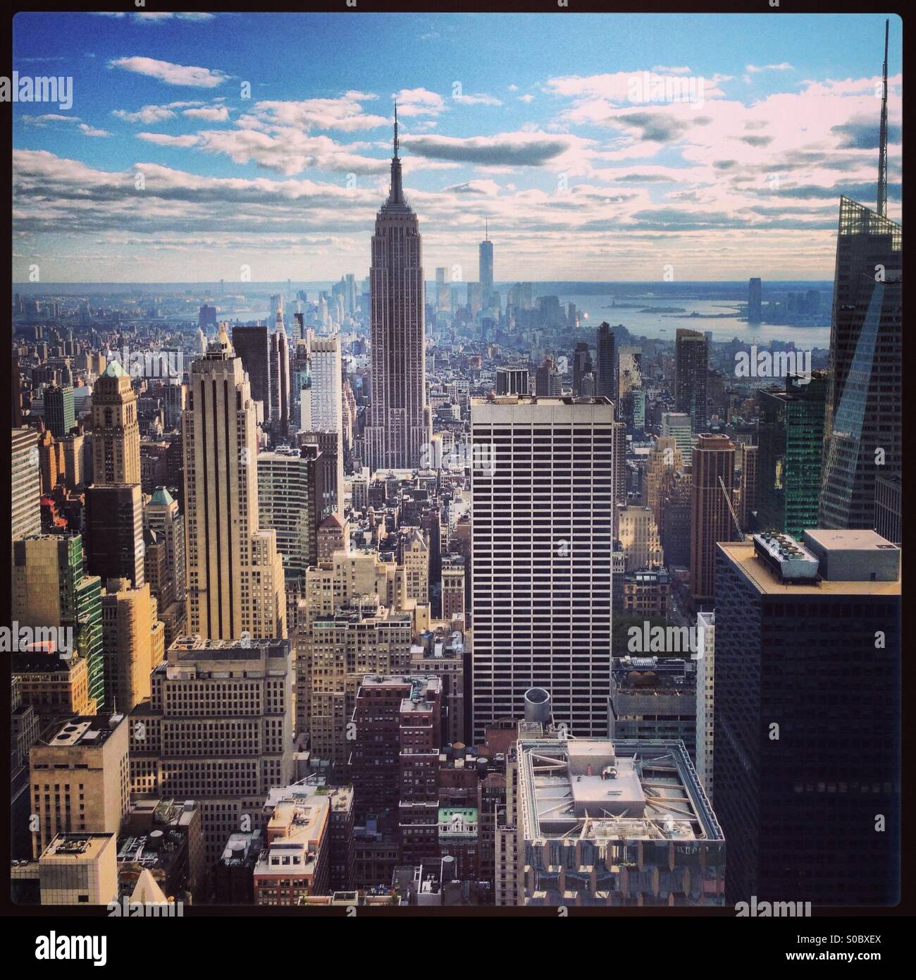 Manhattan birdseye view hi-res stock photography and images - Alamy