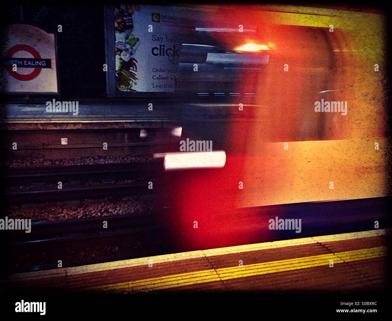 London night train hi-res stock photography and images - Alamy