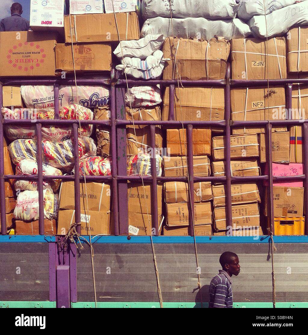 Piled boxes hi-res stock photography and images - Alamy