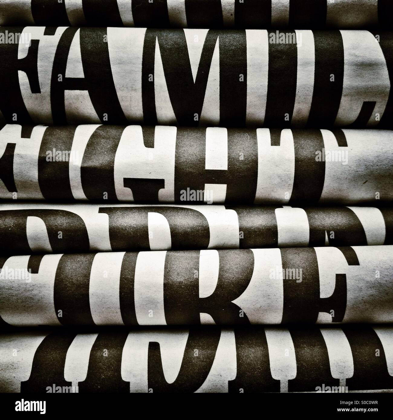 Newspaper headlines broadsheet hi-res stock photography and images - Alamy