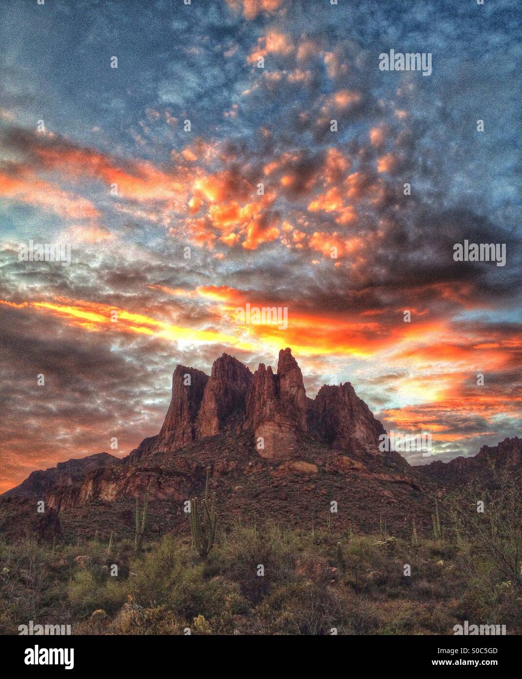 Superstition mountains arizona clouds hi-res stock photography and images - Alamy