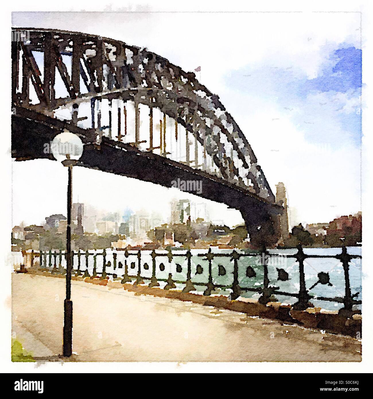 Bridge watercolour hi-res stock photography and images - Alamy