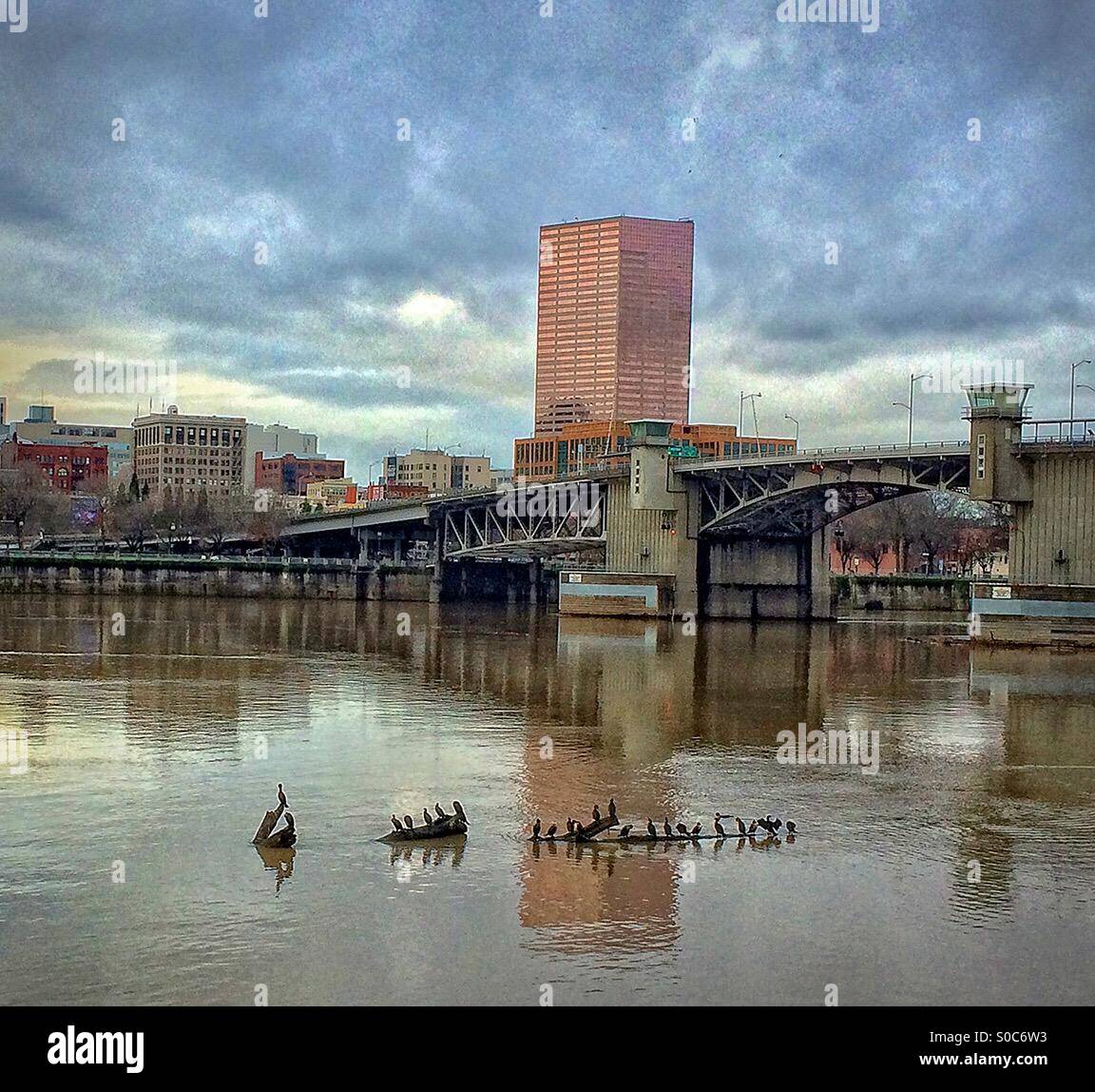 Portland River View Stock Photo - Alamy