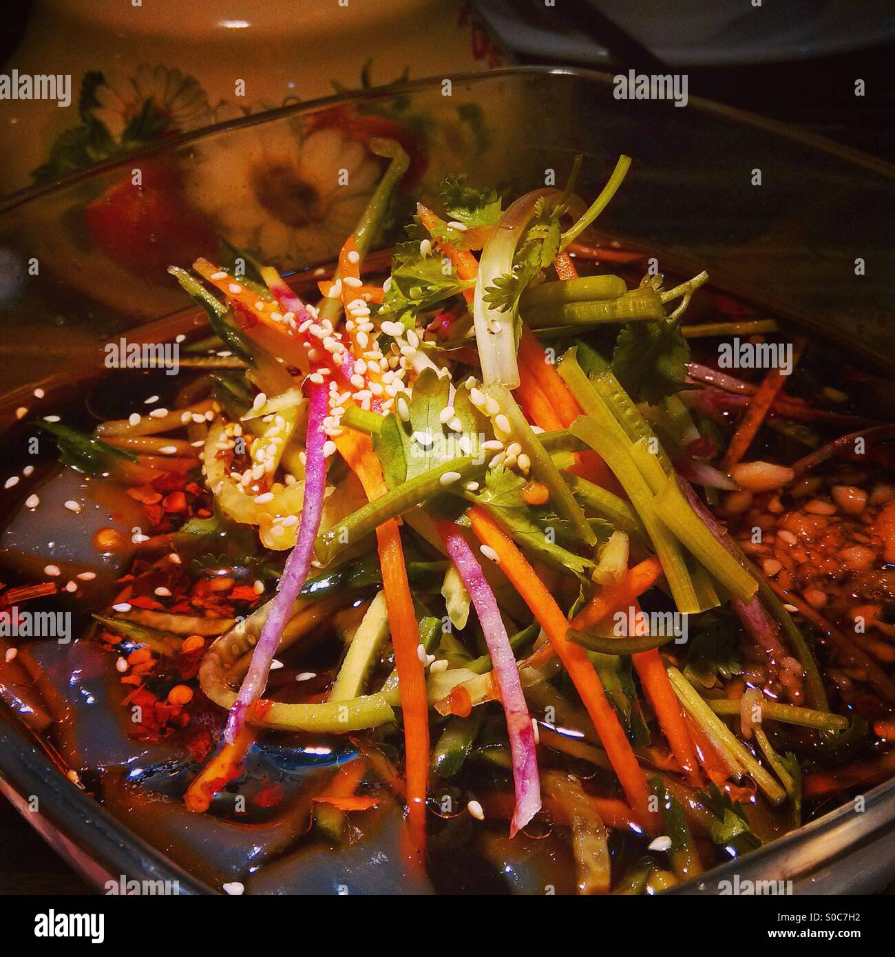 Traditional Chinese dishes vegetable salad Stock Photo - Alamy