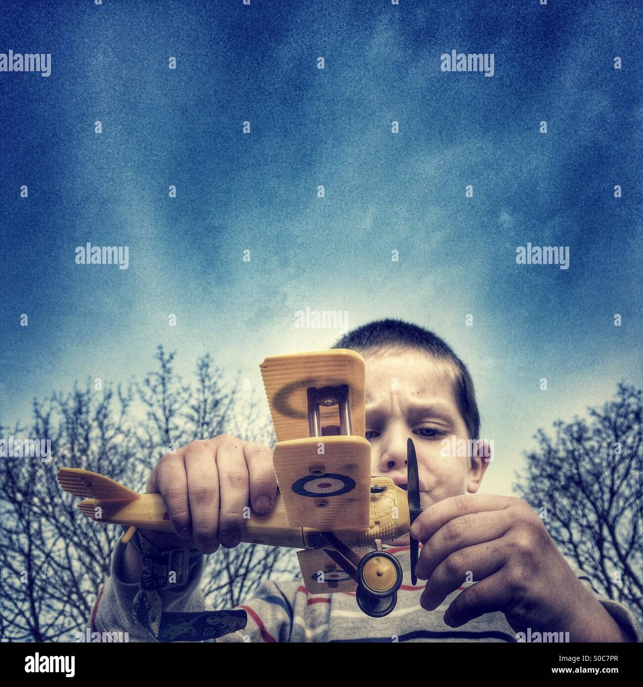 Children model airplane hi-res stock photography and images - Alamy