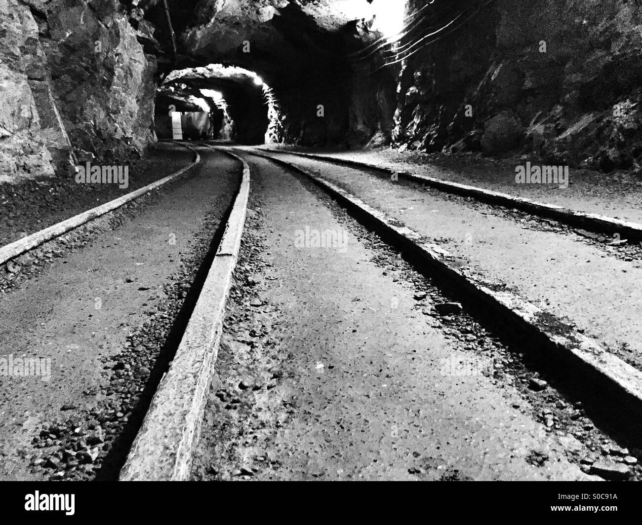 Disused mining railway Black and White Stock Photos & Images - Alamy