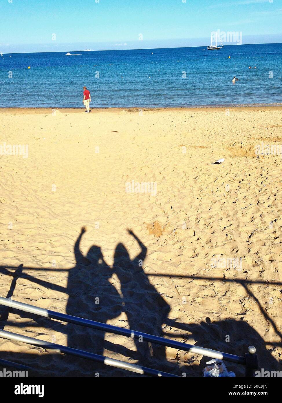 Shadows at the beach hi-res stock photography and images - Alamy