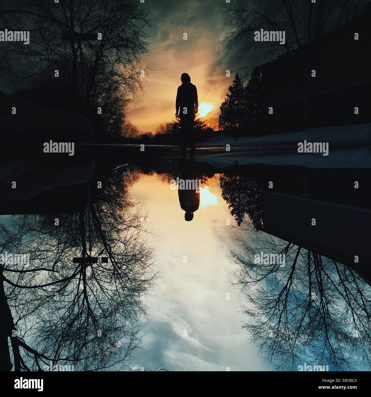 Girl reflection in water hi-res stock photography and images - Alamy