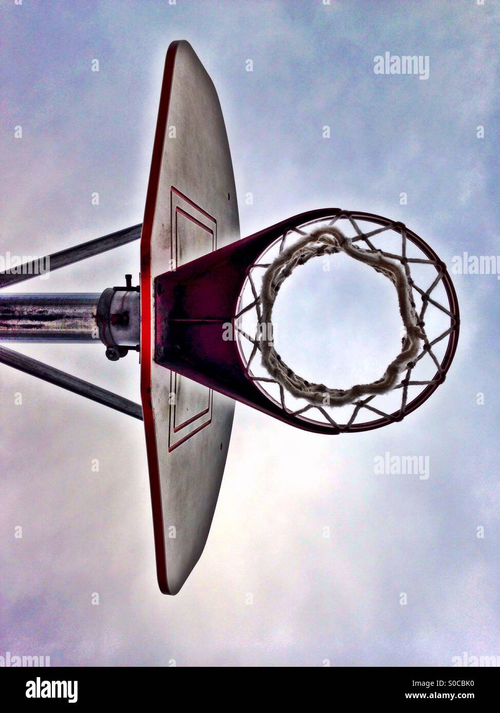Basketball hoop from underneath Stock Photo - Alamy