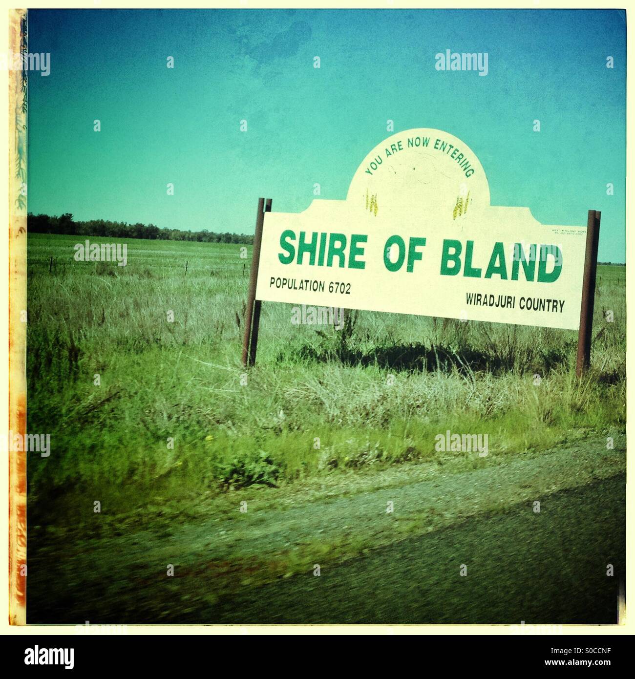 Bland australia sign hi-res stock photography and images - Alamy