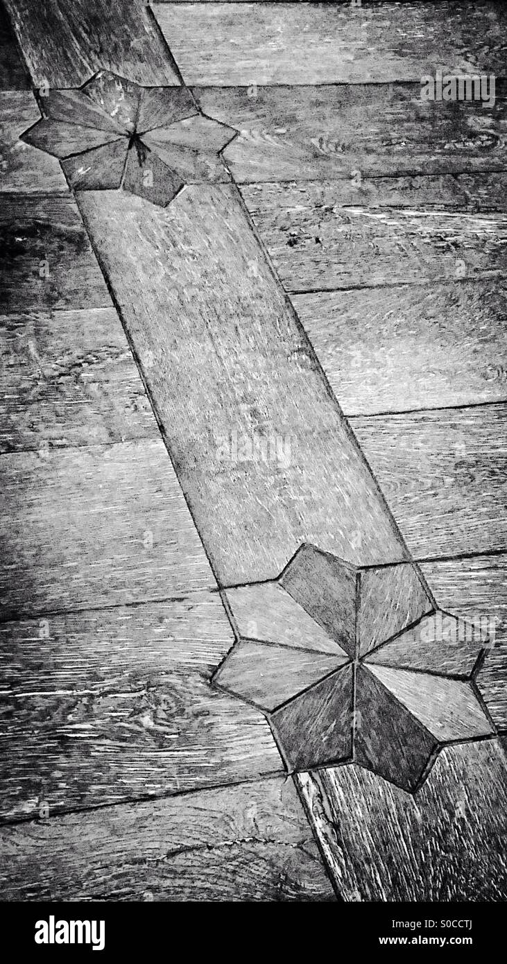 Rustic Inlaid Wood Floor Stock Photo - Alamy