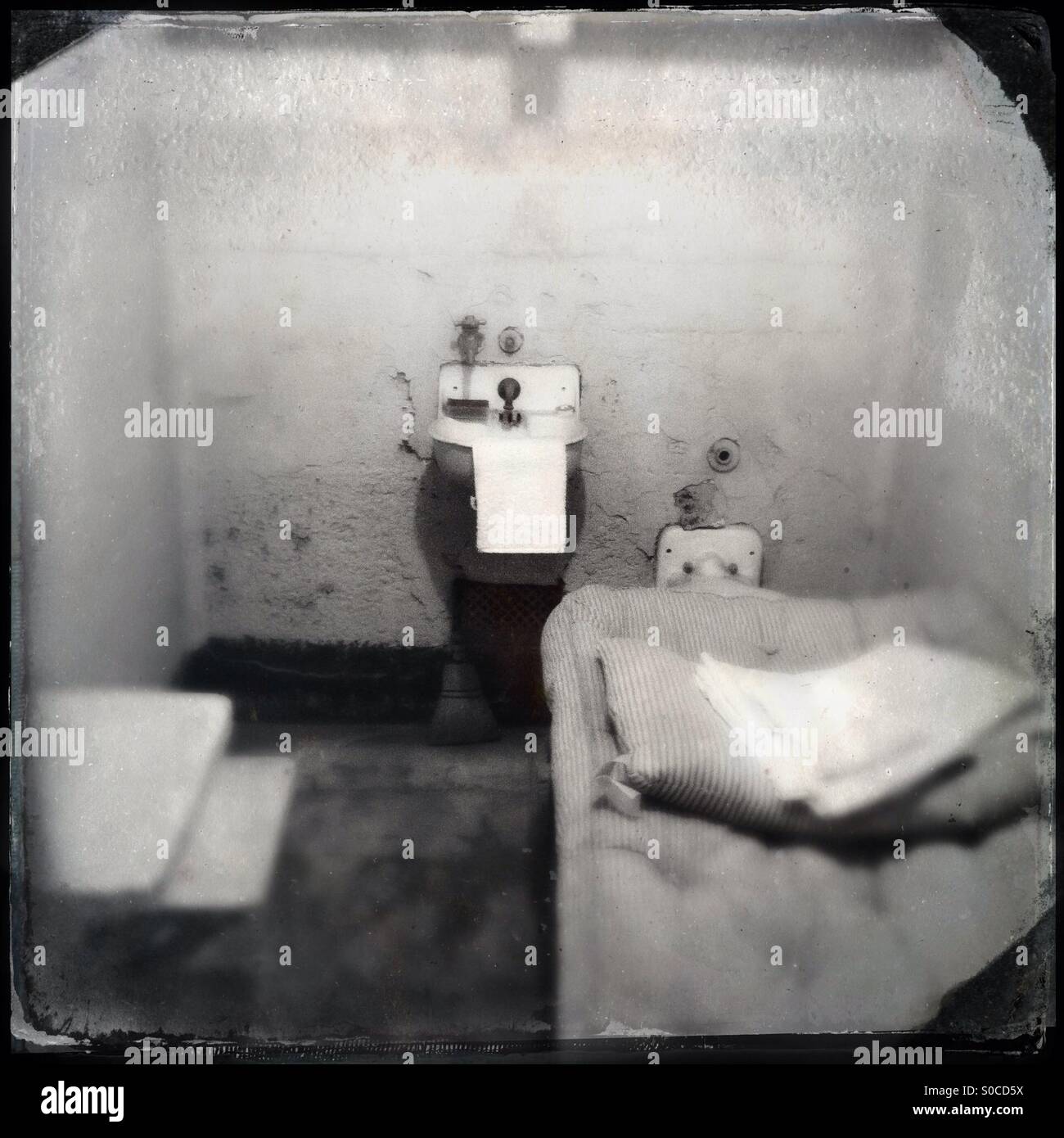 Cell in Alcatraz prison, Alcatraz island , San Francisco Stock Photo ...
