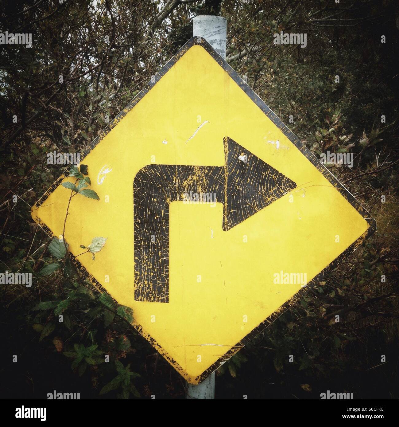 Right turn sign hi-res stock photography and images - Alamy