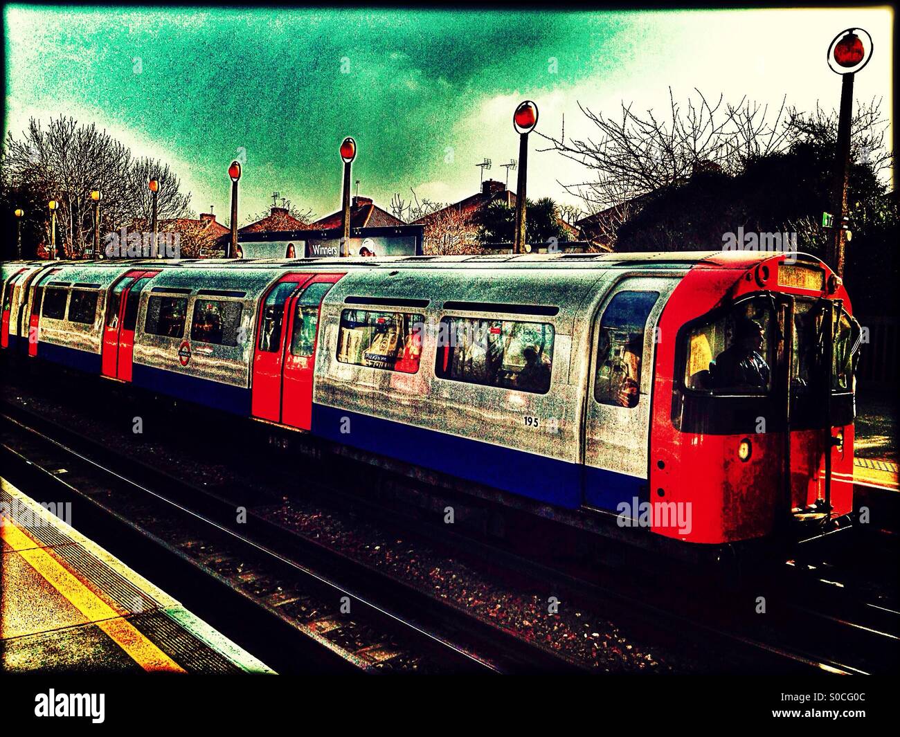 Piccadilly line tube train hi-res stock photography and images - Alamy