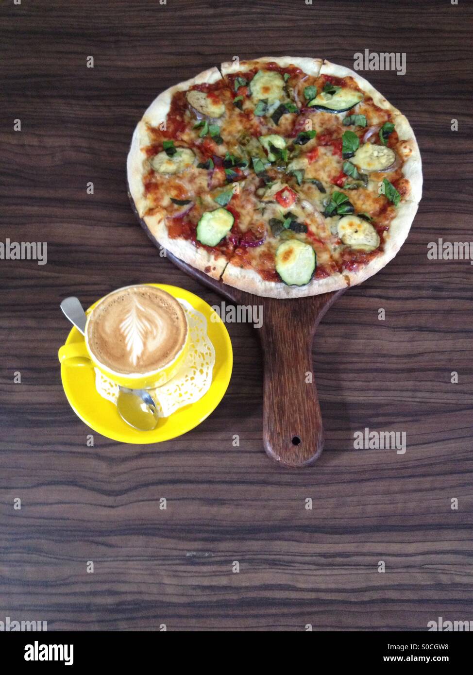 coffee & pizza Stock Photo - Alamy