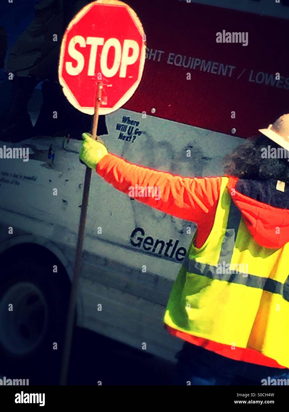 Red alert sign warning smartphone stock photos and images - Alamy