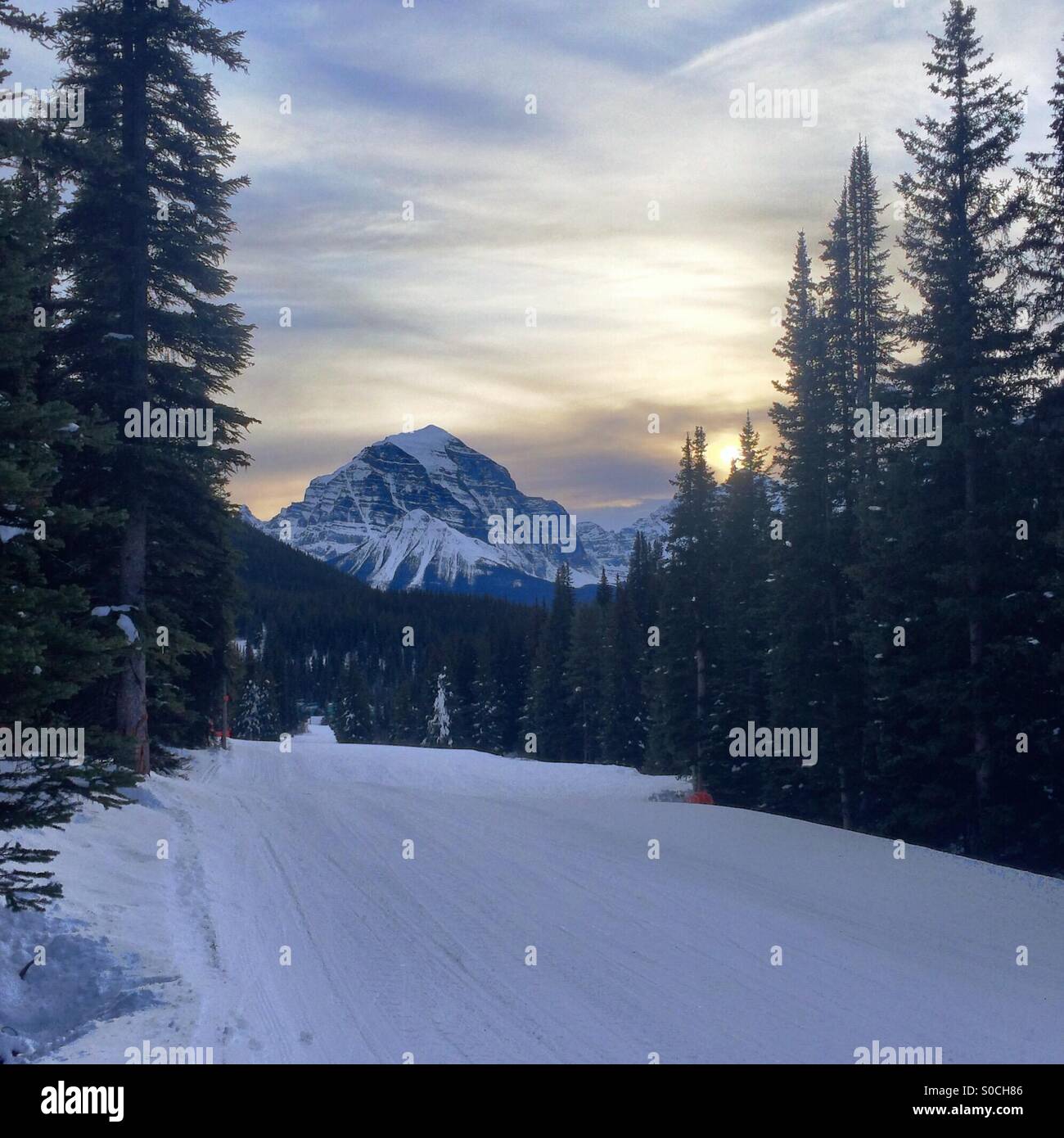 Beautiful ski run Stock Photo - Alamy