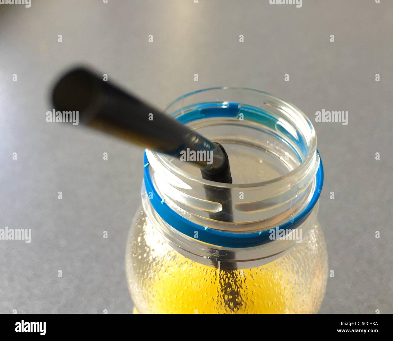 Straw bottle hi-res stock photography and images - Alamy