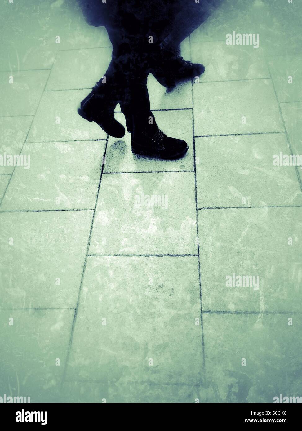 People walking along a footpath Stock Photo - Alamy