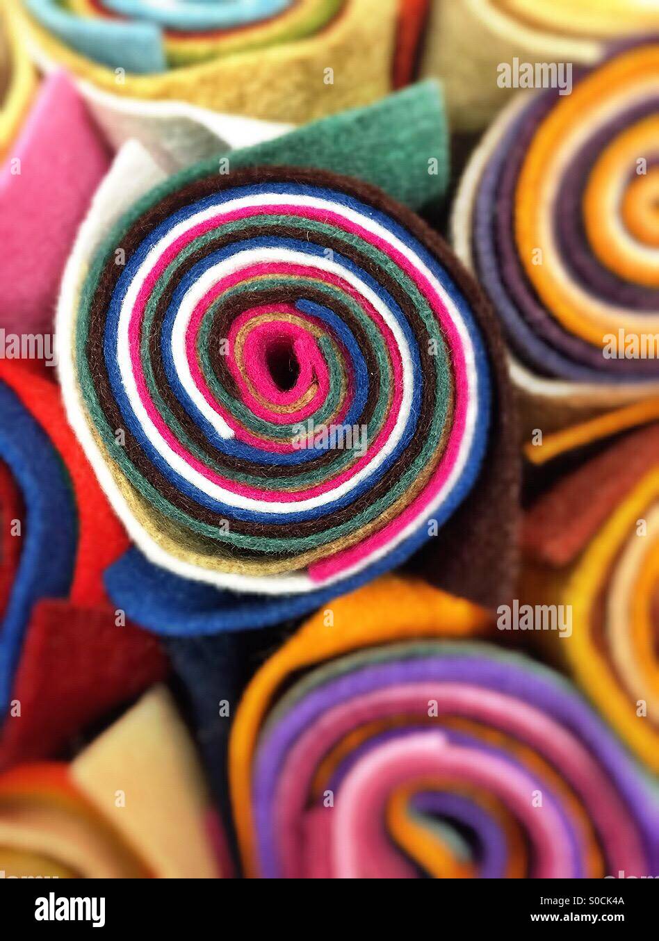 Rolls of felt fabric Stock Photo - Alamy