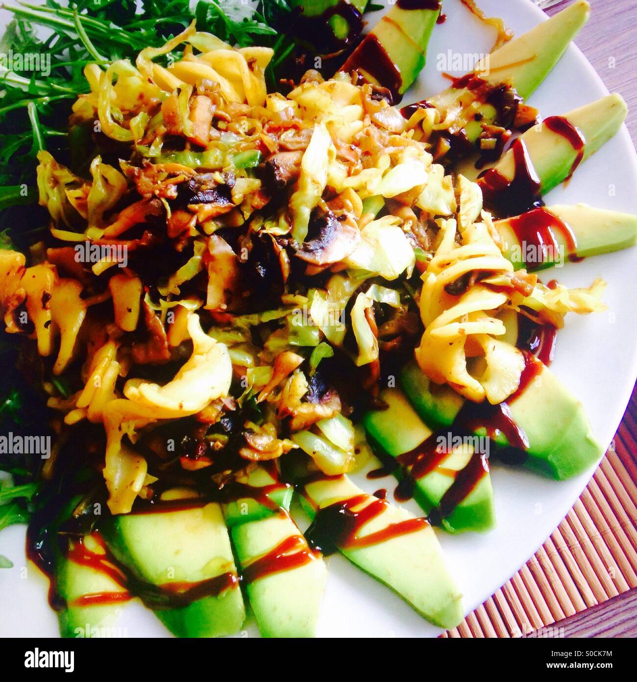 Vegan green healthy lunch Stock Photo - Alamy