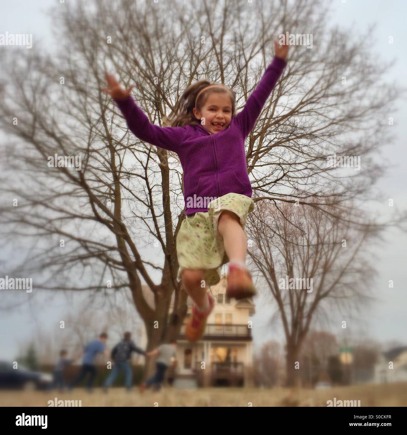 Girl leaping hi-res stock photography and images - Alamy