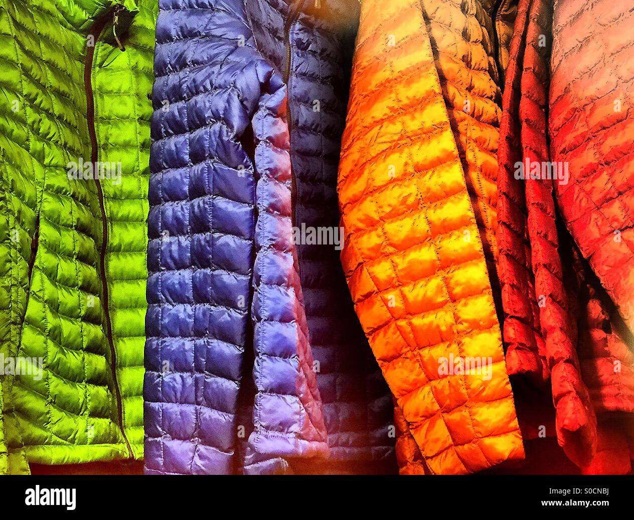 Vibrant colored jackets Stock Photo - Alamy