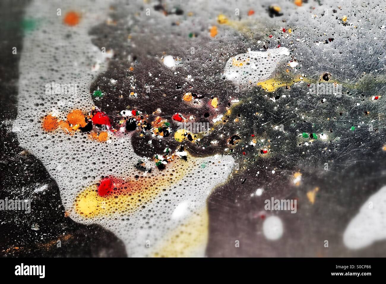 Paint splotches in a sink Stock Photo - Alamy