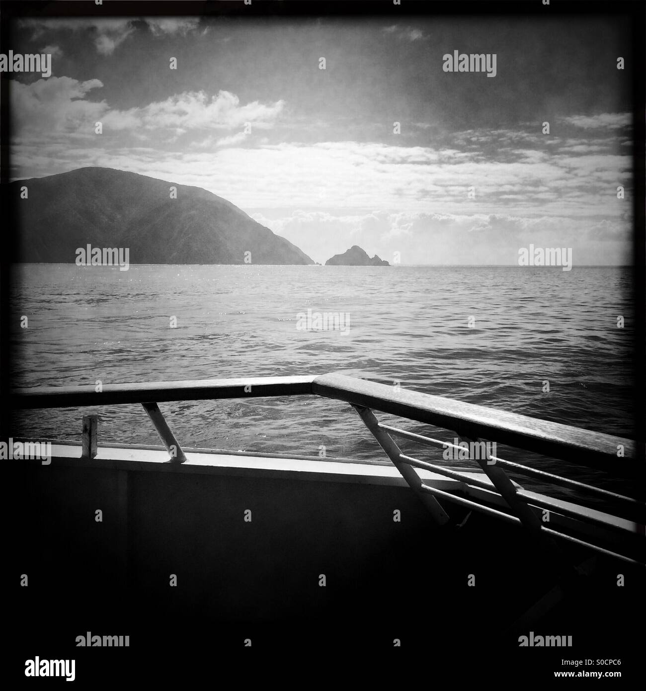 Crossing the Cook Strait on the Interislander ferry. New Zealand Stock ...